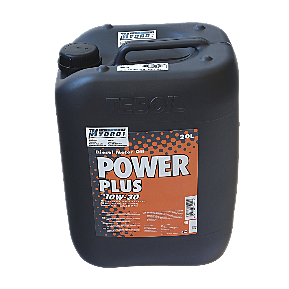 DIESEL ENGINE OIL POWER PLUS 10W-30 20L TB POWER PLUS10W-30/20 ...