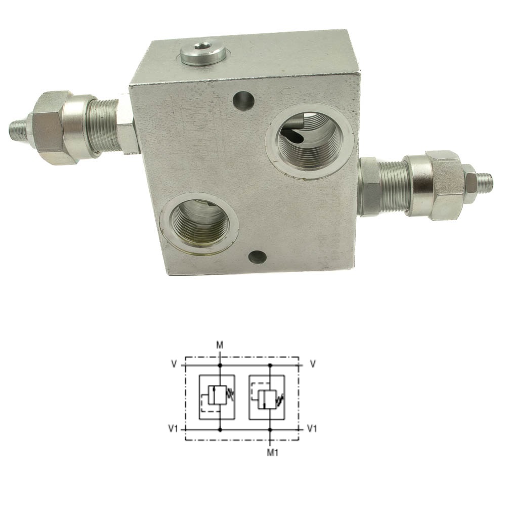 DUAL CROSS RELIEF VALVE 80L, 3/4" 20-260BAR VMDI-S-80-04-B-1 ...