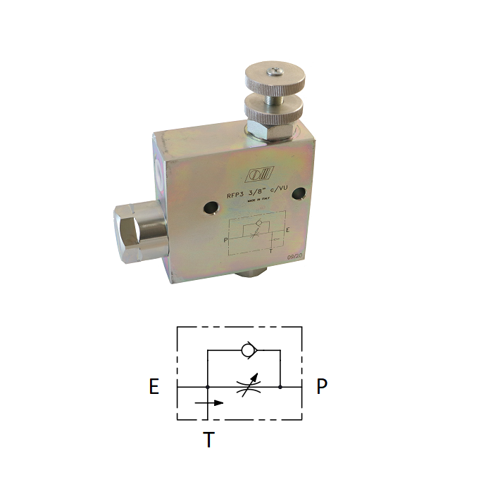 3-WAY FLOW CONTROL VALVE R3/8 +CHECK VALVE RFP3-CVU-06 - lakeudenhydro ...