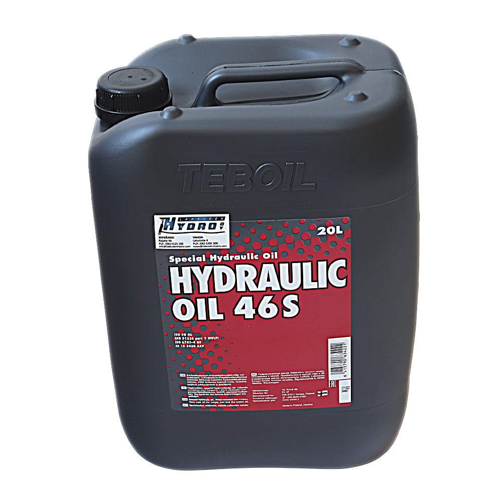 HYDRAULIC OIL 46S 20L 063422 TB OIL 46S/20 - lakeudenhydro.com webstore